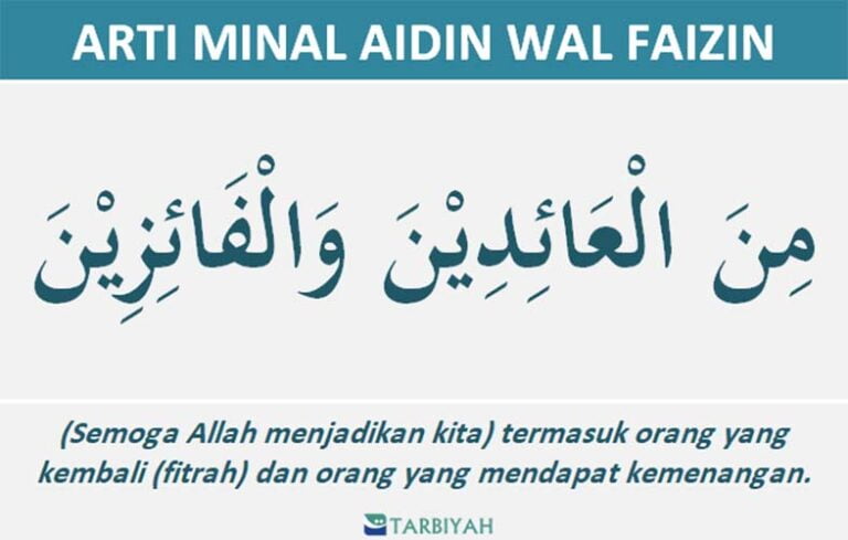Minal Aidin Wal Faizin Artinya Bukan Mohon Maaf Lahir Batin